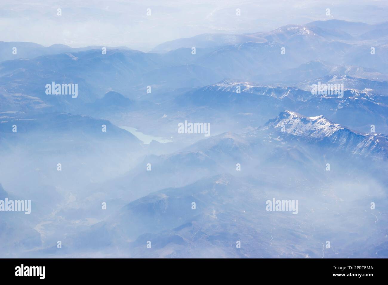View from the plane over the Alps Stock Photo - Alamy