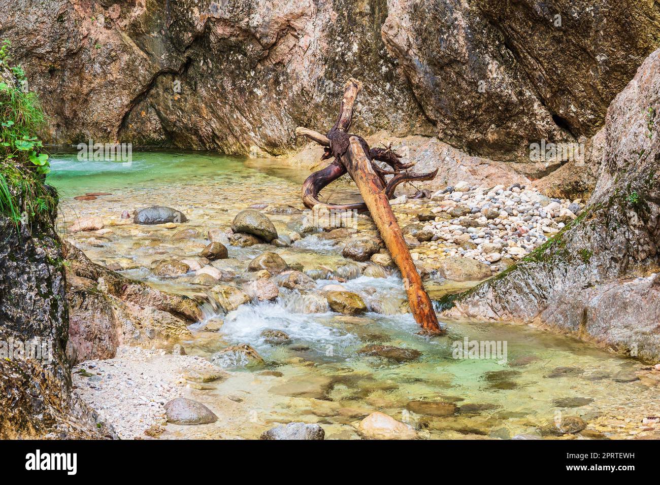Gorge Almbachklamm in the Berchtesgaden Alps, Germany Stock Photo - Alamy
