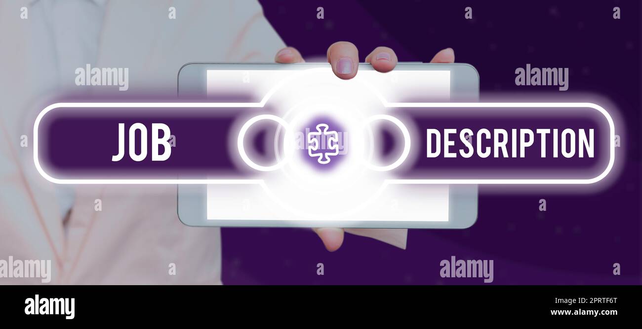 Conceptual display Job DescriptionA document that describes the ...