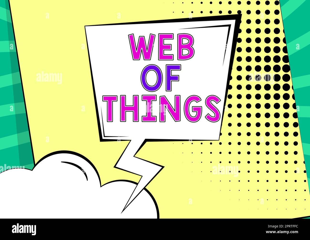 Sign displaying Web Of Things, Concept meaning Internet technology ...
