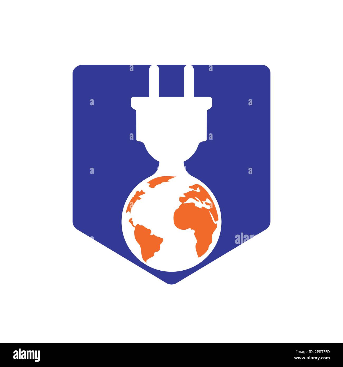 Global electric cord vector logo design template. Global power logo ...