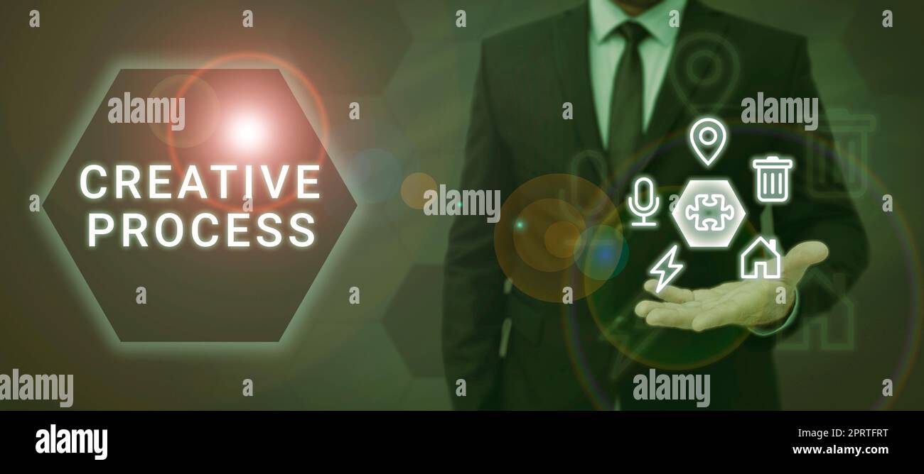 Text showing inspiration Creative Processact of making new connections ...