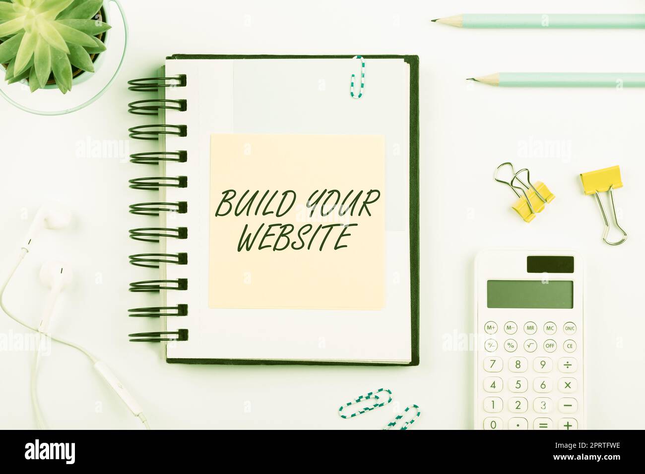 Hand writing sign Build Your WebsiteSetting up an ecommerce system to ...