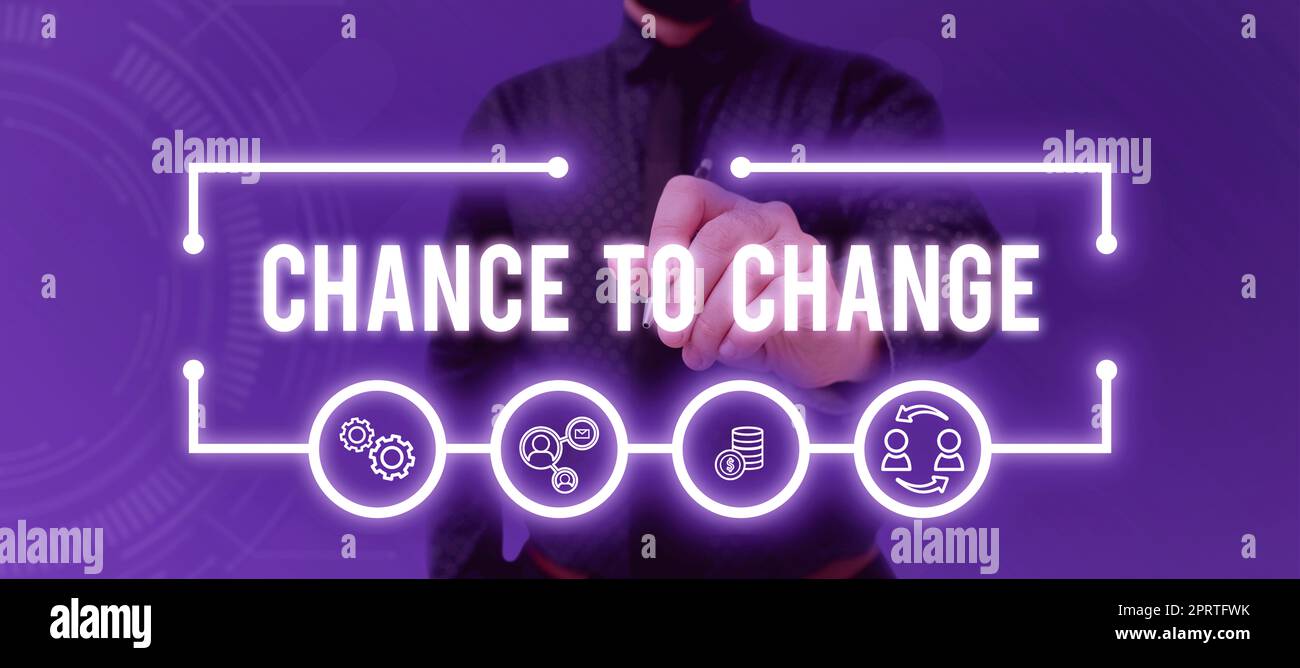 Conceptual display Chance To ChangeThe opportunity for transformation ...