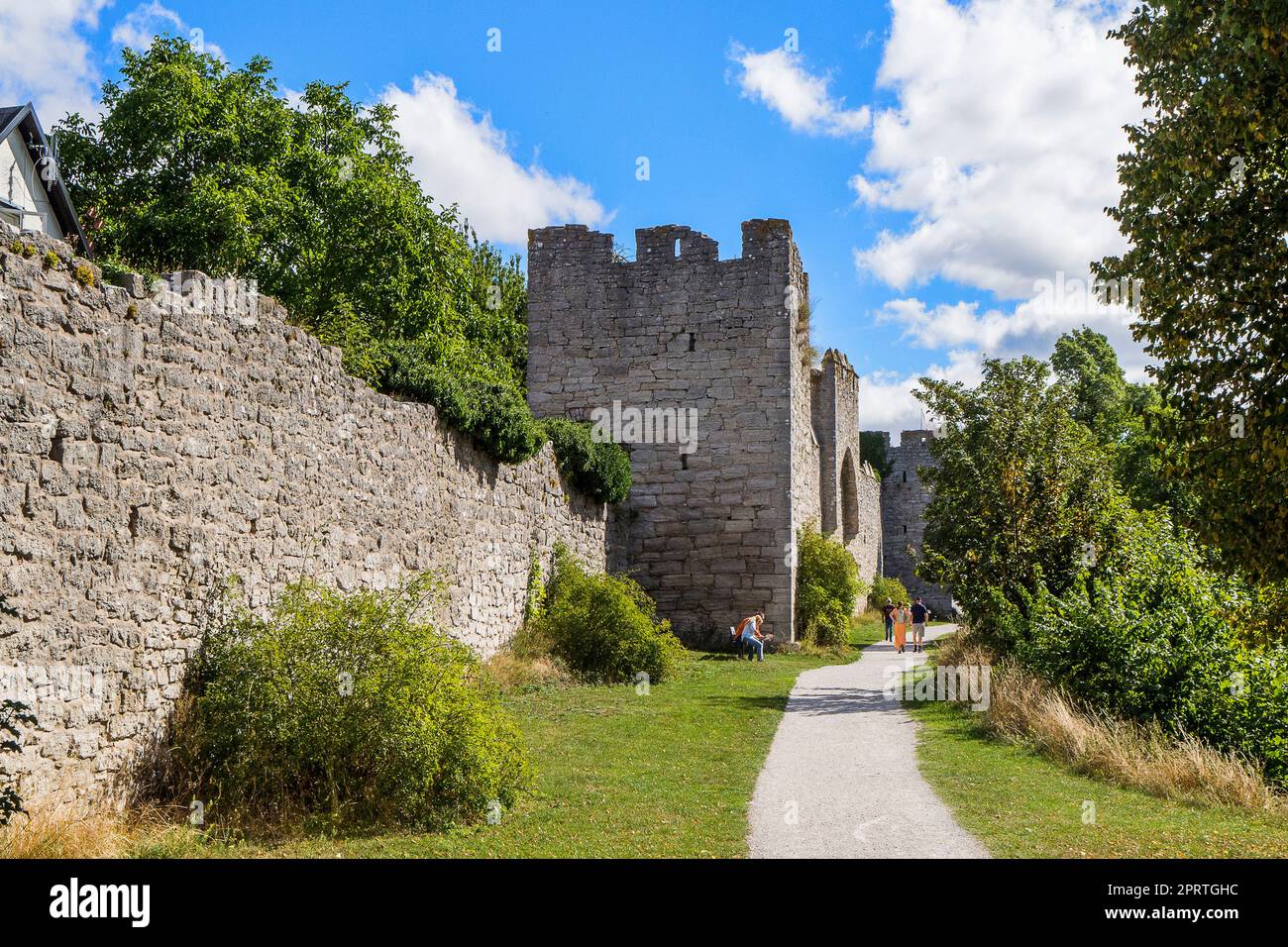 Sweden, Gotland - City Wall of Visby Stock Photo - Alamy