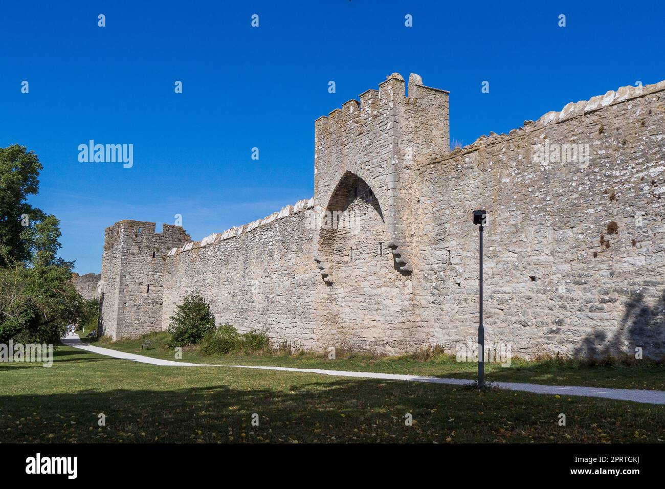 Sweden, Gotland - City Wall of Visby Stock Photo - Alamy