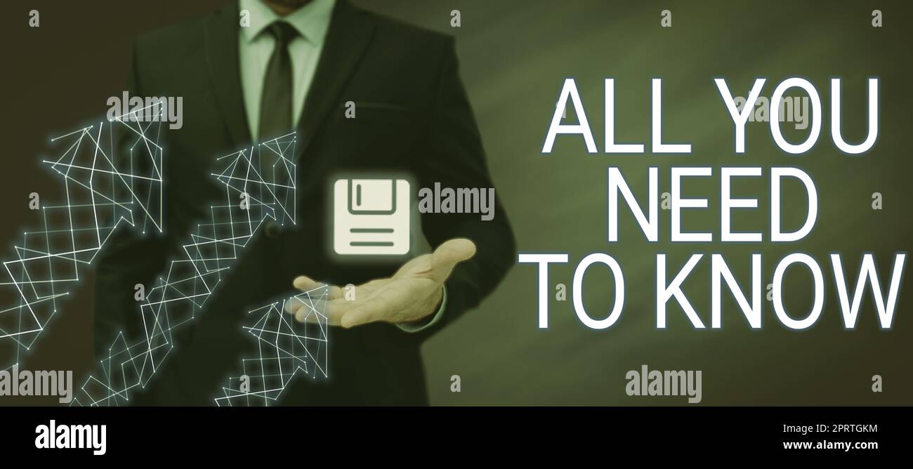 Writing displaying text All You Need To Know, Internet Concept Tell only the Facts and Important ...