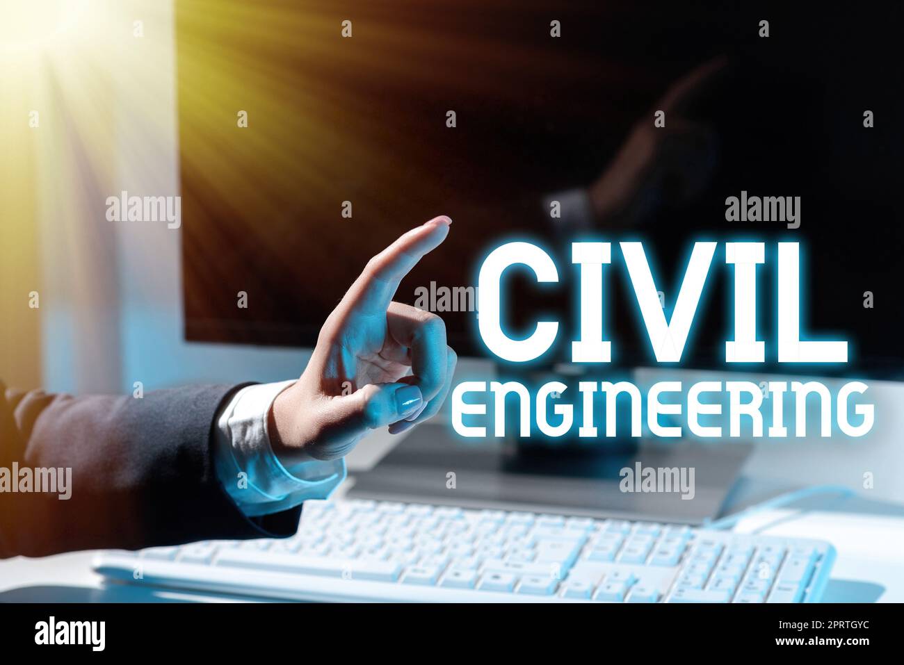 Handwriting text Civil EngineeringPlanning Design Building of roads ...