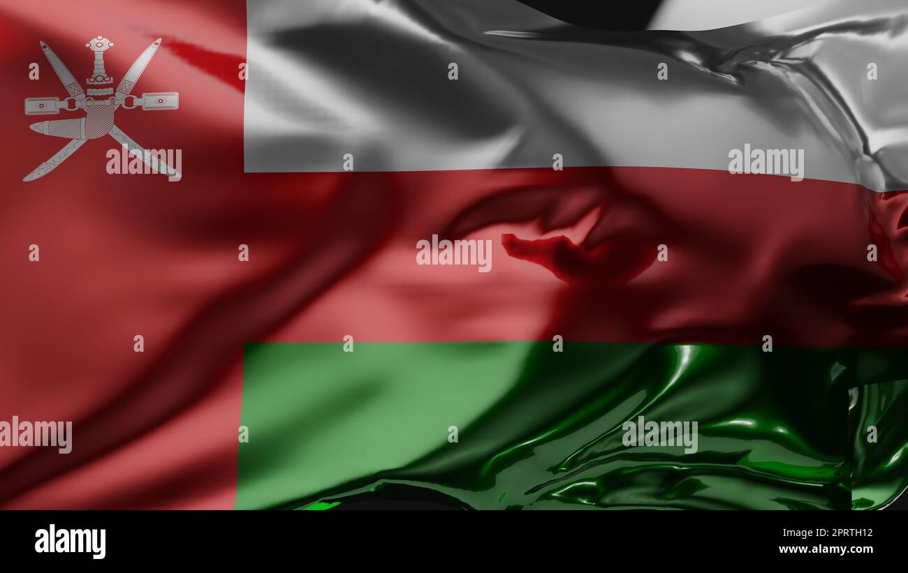 Flag of Oman Waving in the wind, Oman National flag wave, fabric ...