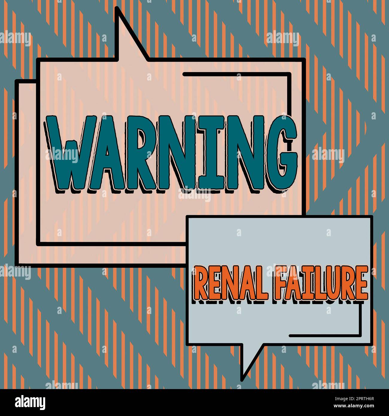 Handwriting text Warning Renal Failure, Word for stop Filtering Excess Waste Acute Kidney ...