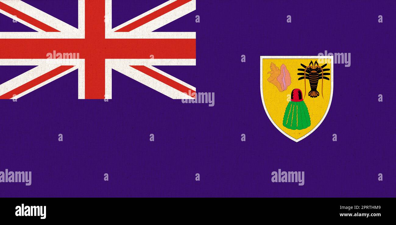 Flag of Turks and Caicos Islands. Official symbol of British Overseas ...