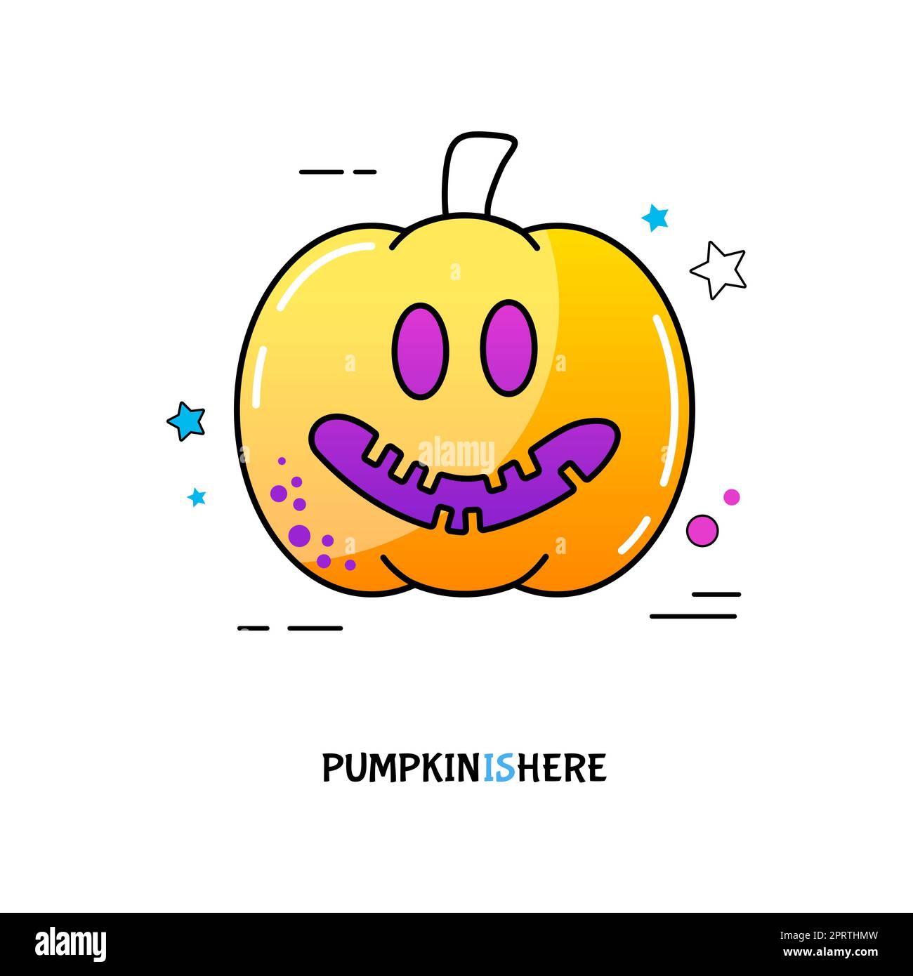Halloween pumpkin emoticon icon vector illustration Jack-O-Lantern ...