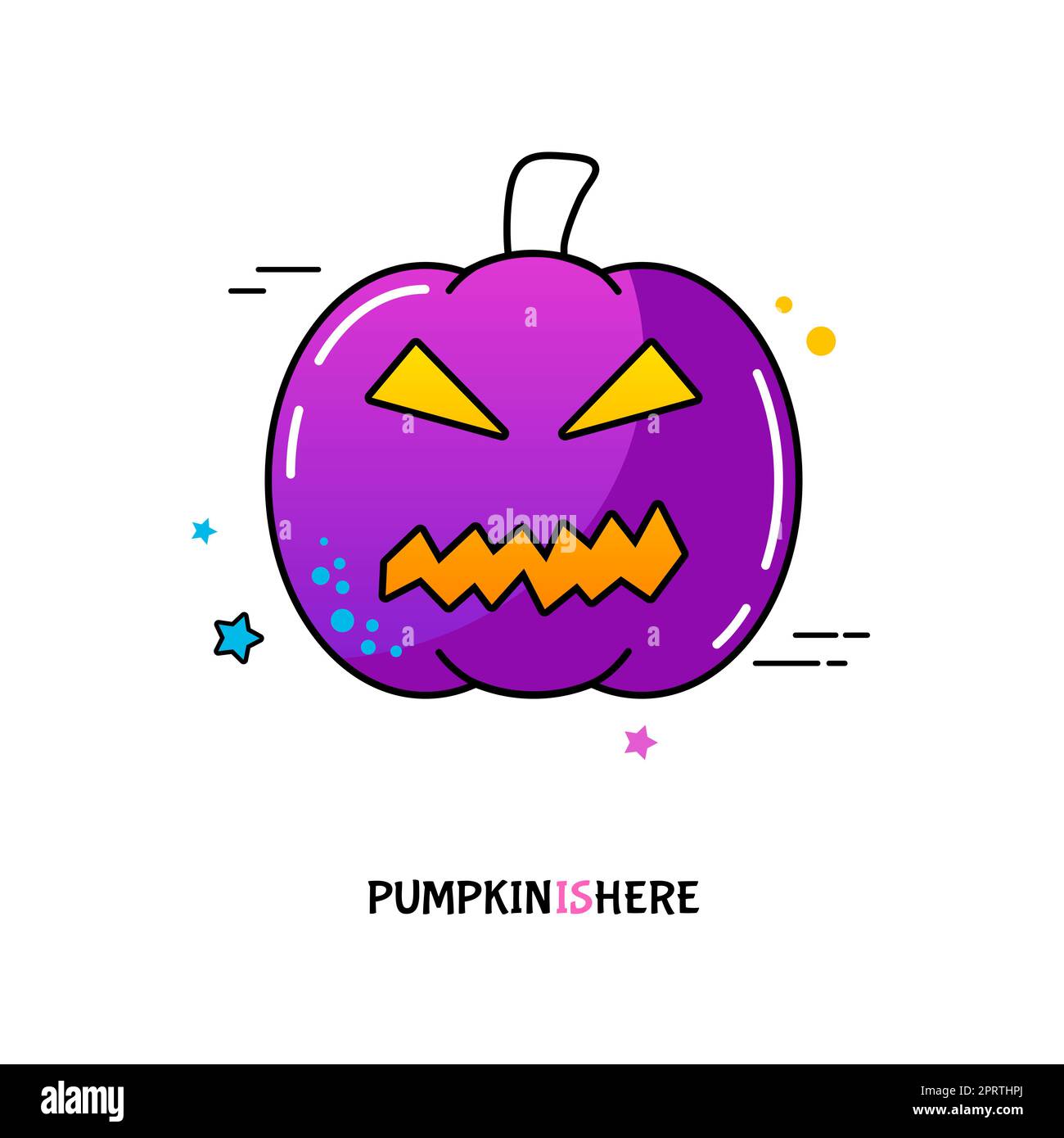 Halloween pumpkin emoticon icon vector illustration Jack-O-Lantern ...