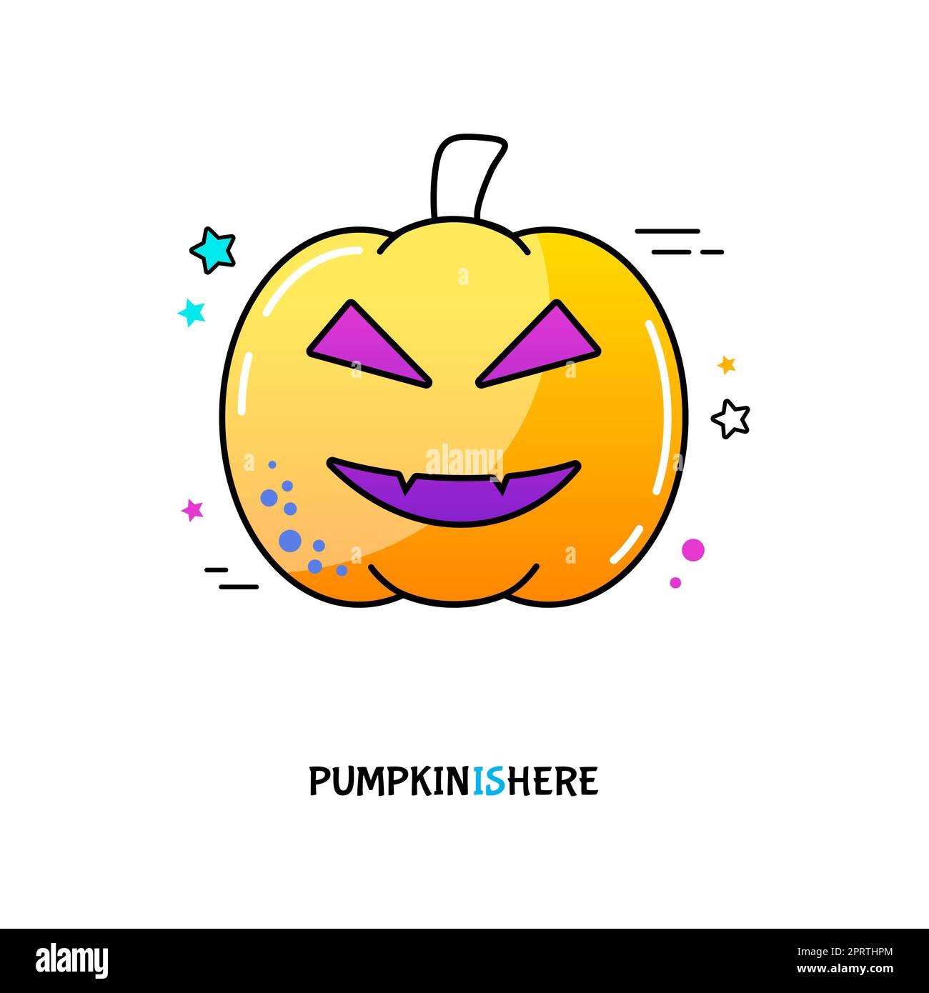 Halloween pumpkin emoticon icon vector illustration Jack-O-Lantern ...