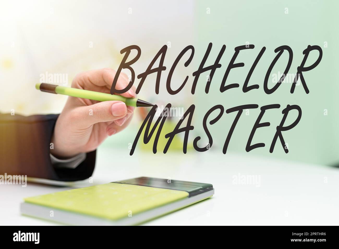 Text sign showing Bachelor MasterAn advanced degree completed after ...