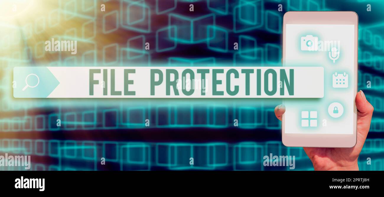 Hand writing sign File ProtectionPreventing accidental erasing of data ...