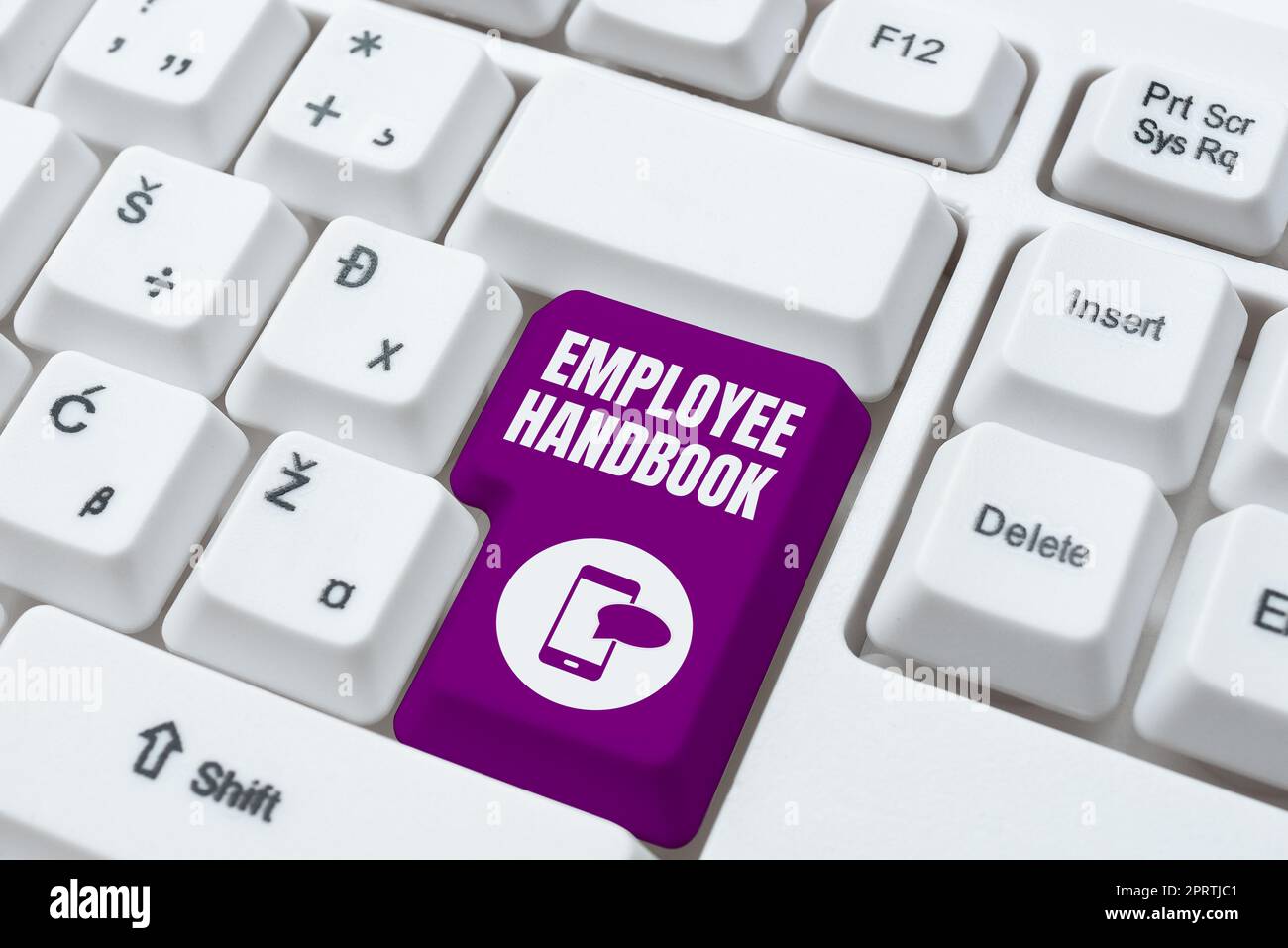 Hand Writing Sign Employee Handbookdocument That Contains An Operating Procedures Of Company