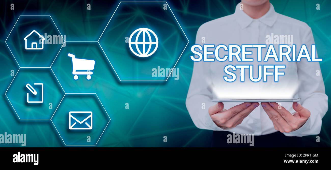 Writing displaying text Secretarial StuffSecretary belongings Things ...