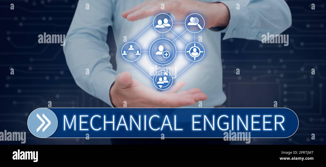 Handwriting text Mechanical Engineer. Business approach Applied ...