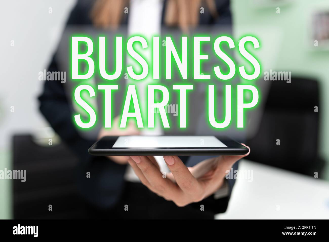 Hand writing sign Business Start UpPutting up new commerce venture ...
