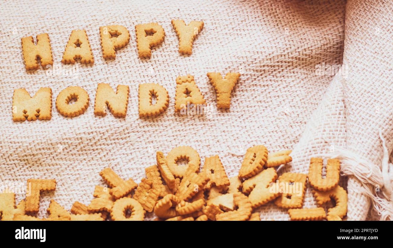 Cookies in the form of the alphabet prospect .Happy from homemade ...