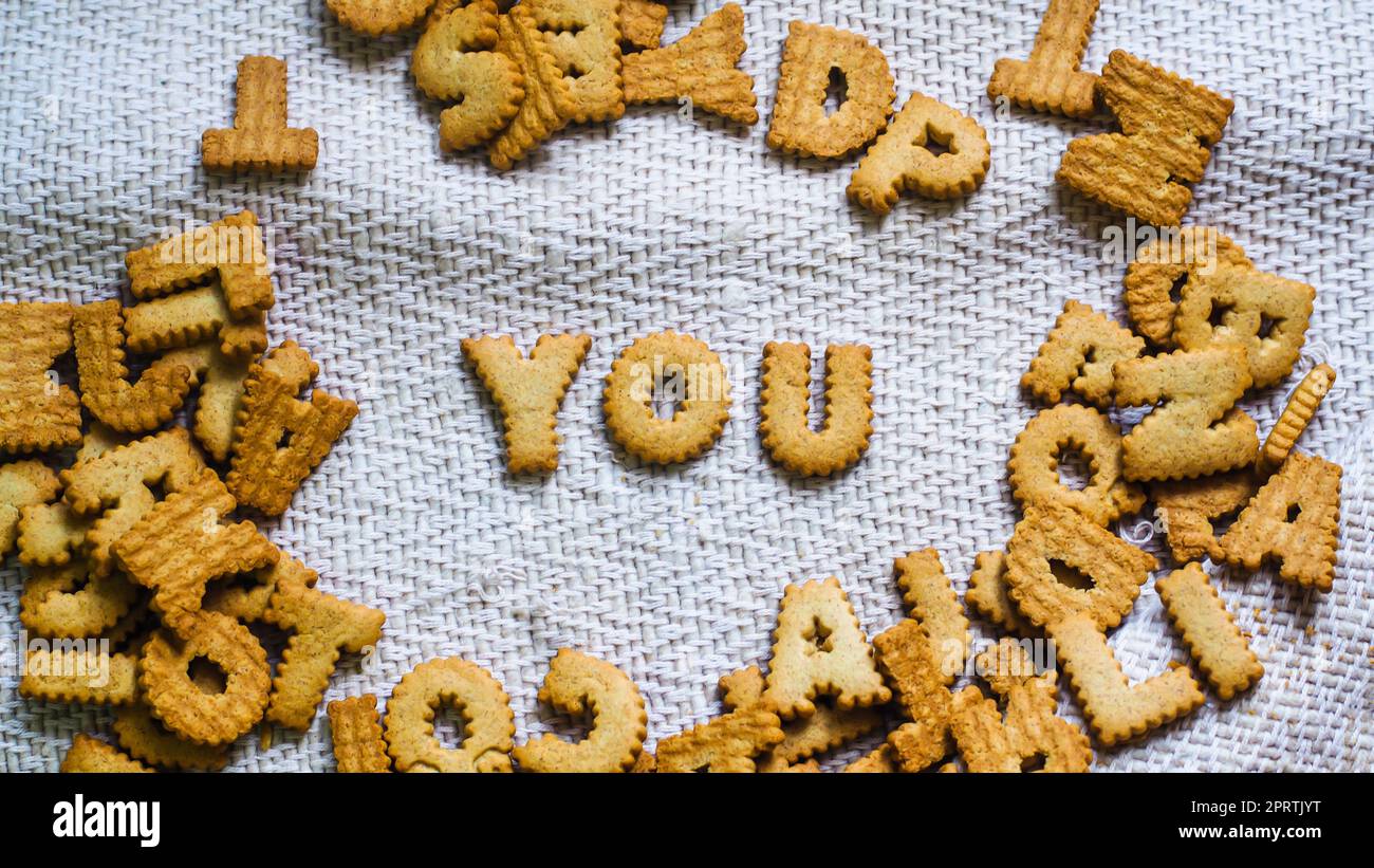 find you concept Cookies in the form of the alphabet prospect .Happy ...