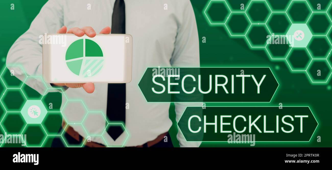 Conceptual Caption Security Checklistprotection Of Data And System