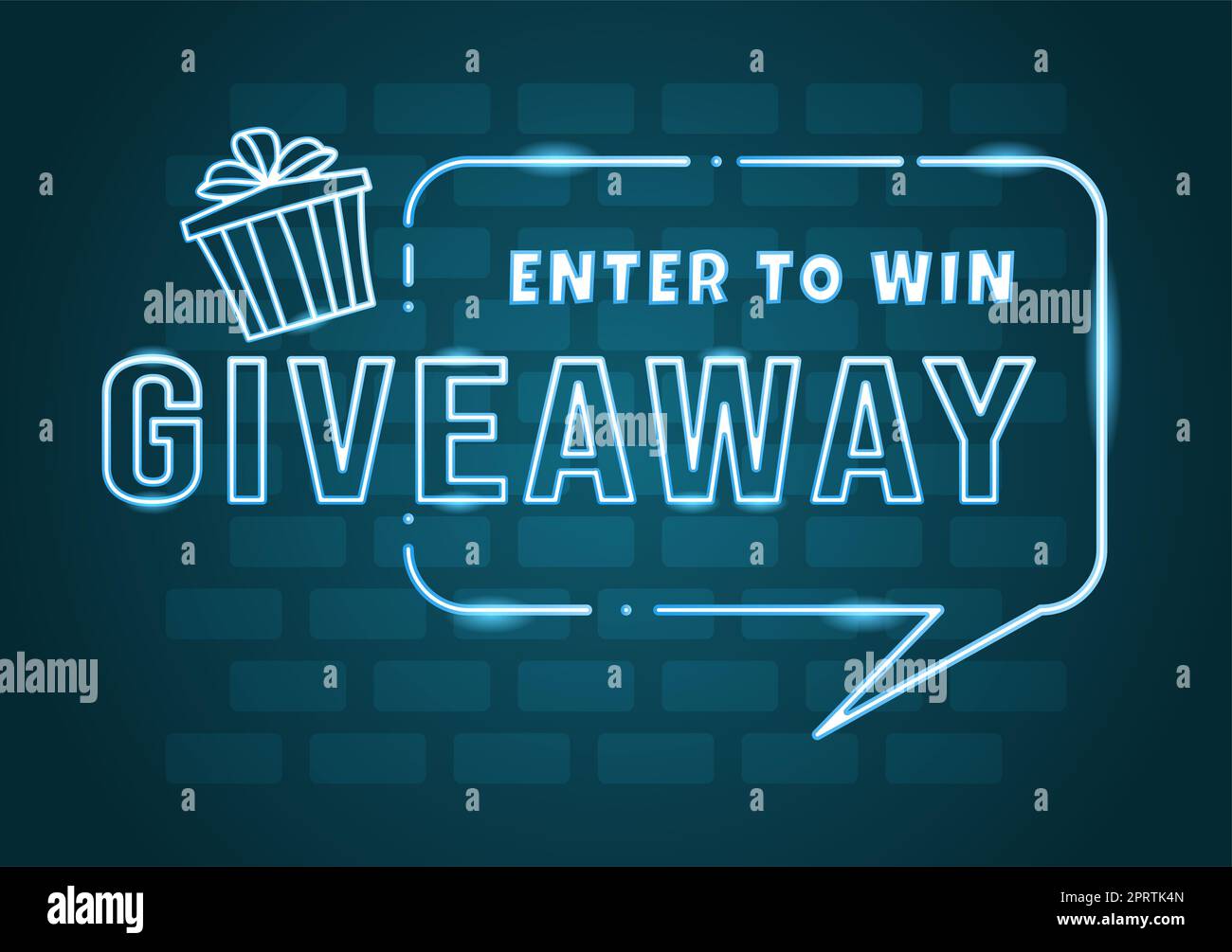 Giveaway Template Hand Drawn Cartoon Flat Illustration with Win a Prize ...