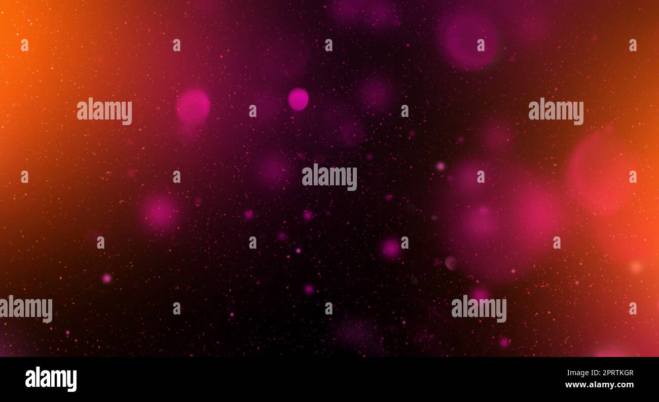 Orange colorful starry sky, horizontal galaxy background banner Stock ...