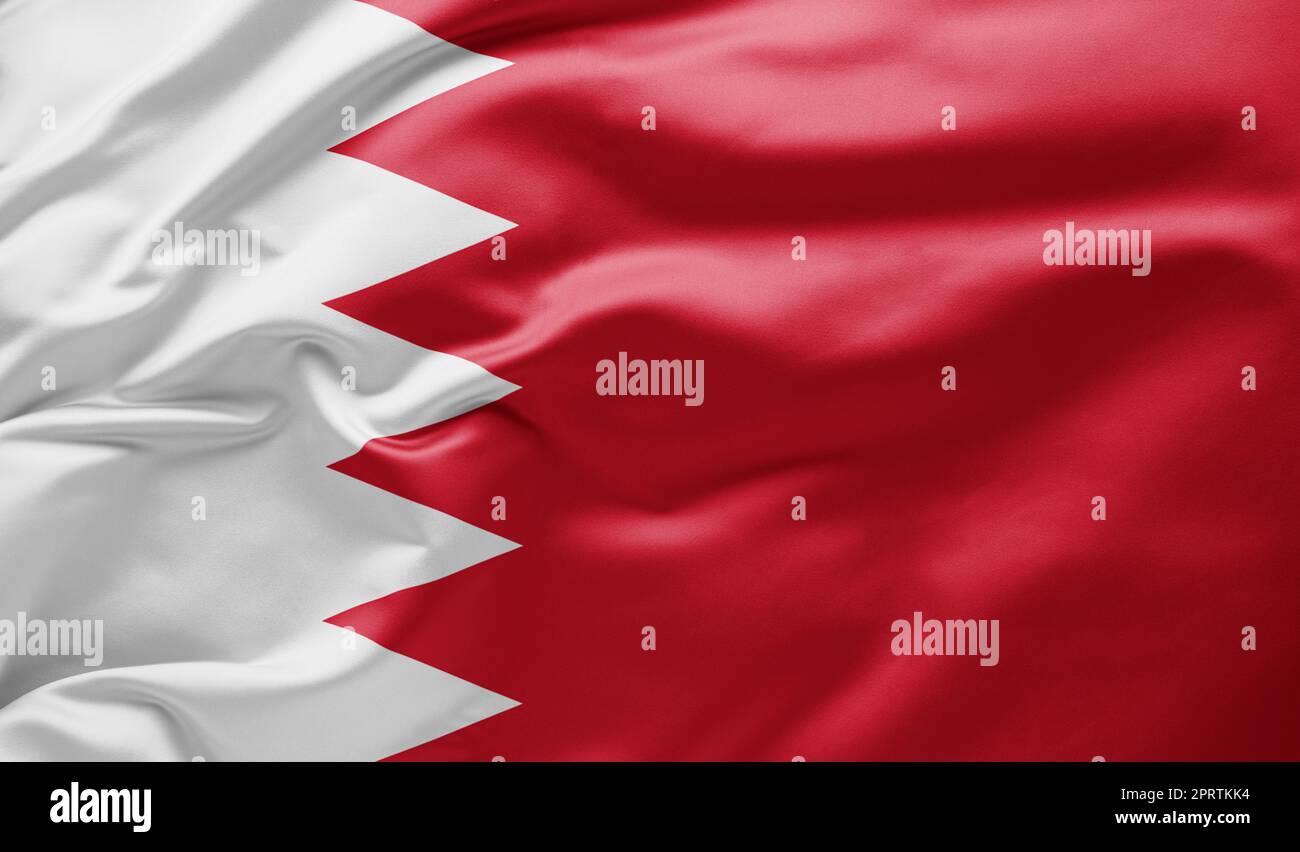 Waving national flag of Bahrain Stock Photo - Alamy