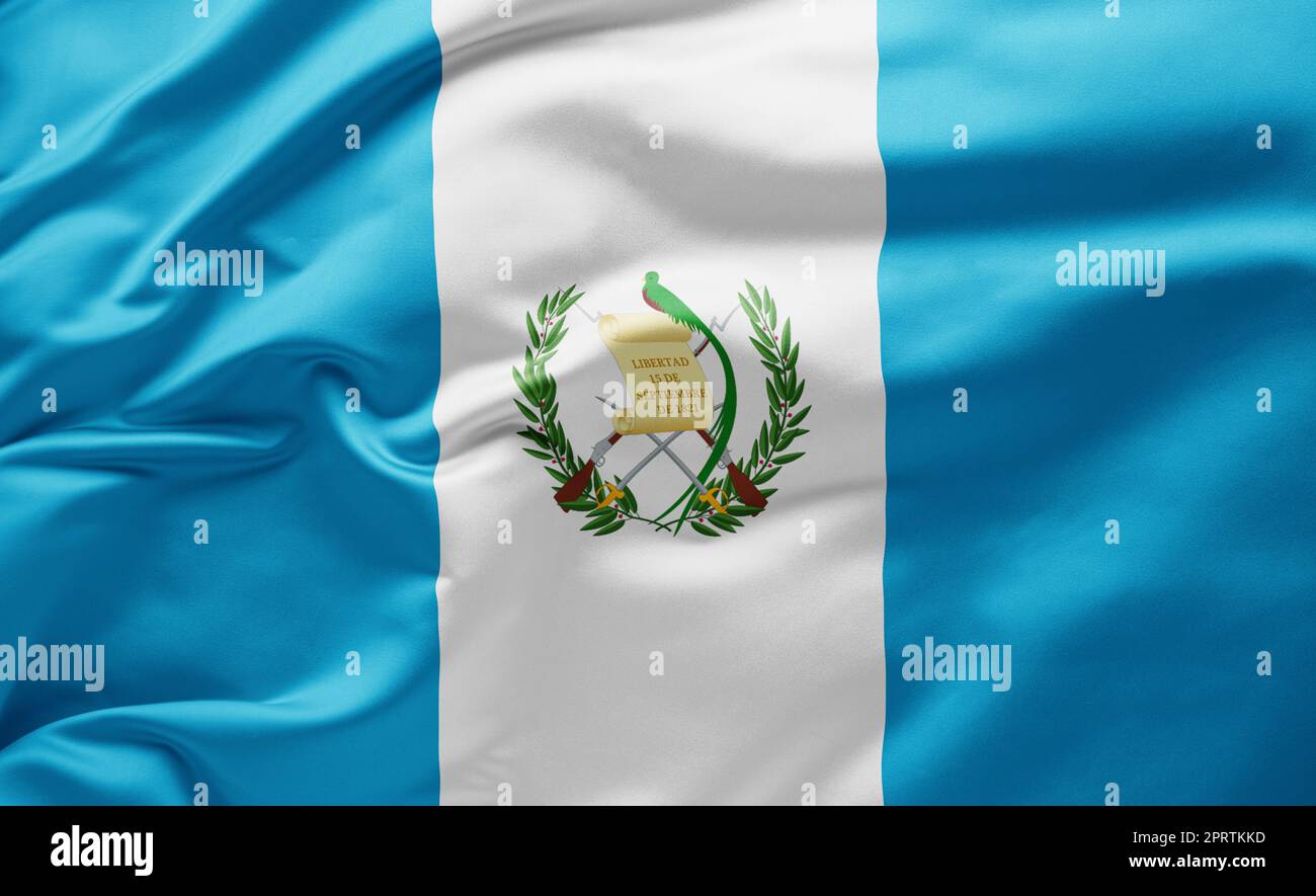 Waving national flag of Guatemala Stock Photo - Alamy