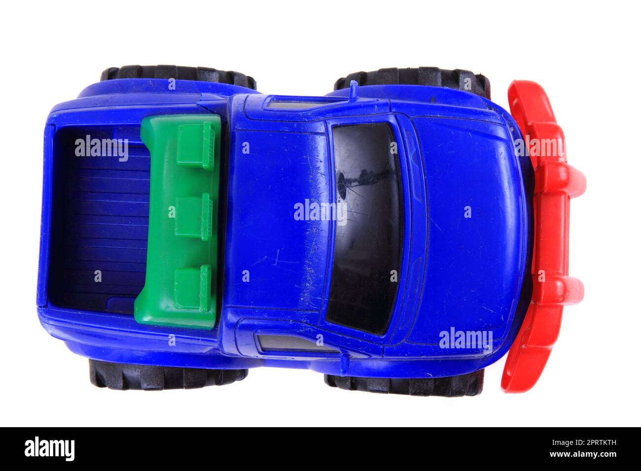 blue plastic car toy isolated on the white background Stock Photo - Alamy