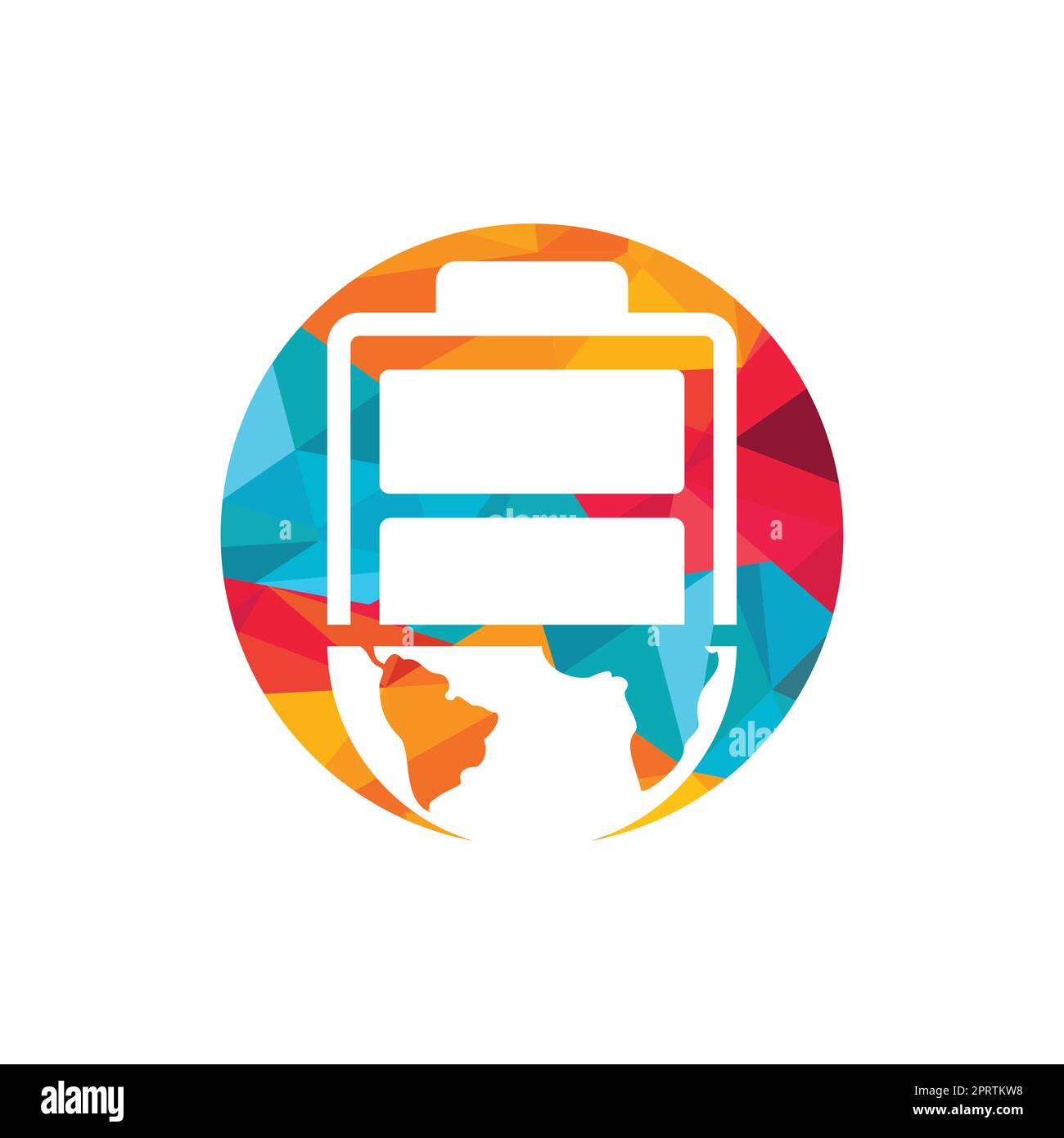 Global energy vector logo design template. Globe and battery icon ...