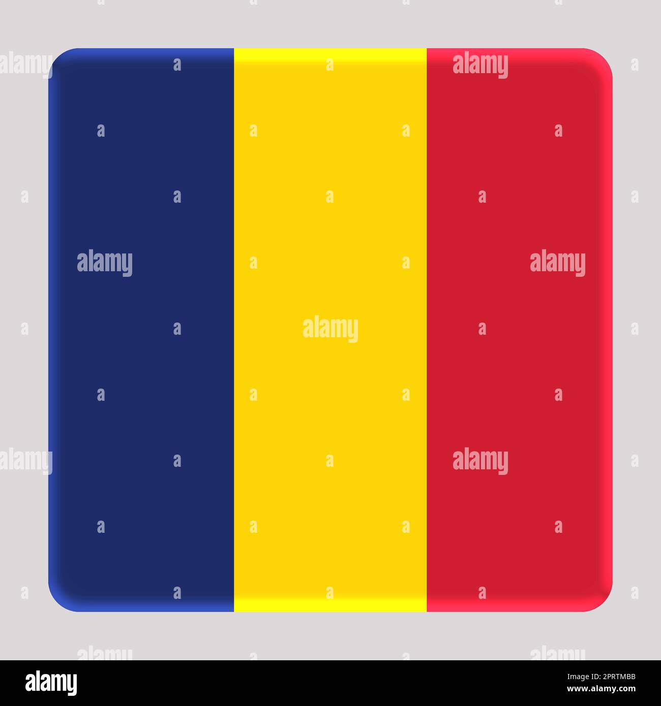 3D Flag of Chad on a avatar square background Stock Photo - Alamy