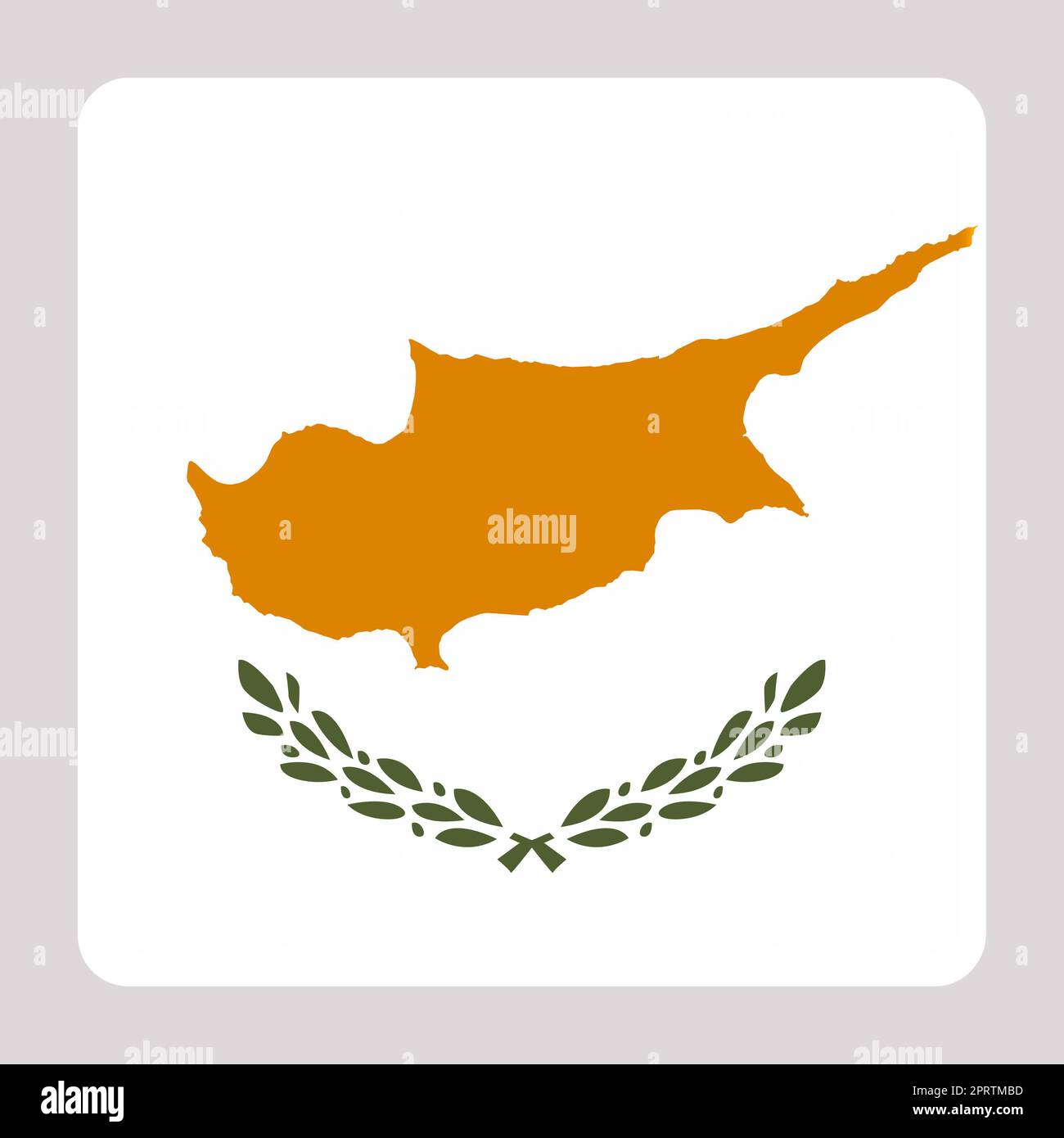 3D Flag of Cyprus on a avatar square background Stock Photo - Alamy