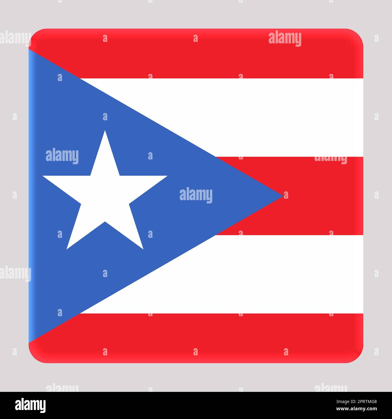 3D Flag of Puerto Rico on a avatar square background Stock Photo - Alamy