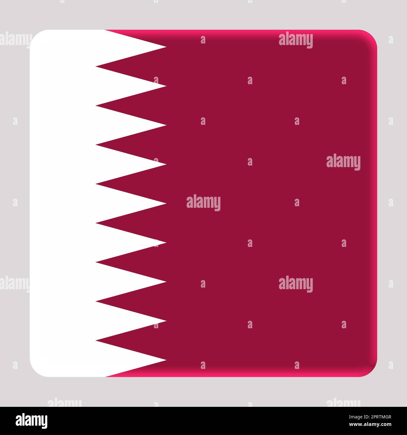 3D Flag of Qatar on a avatar square background Stock Photo - Alamy