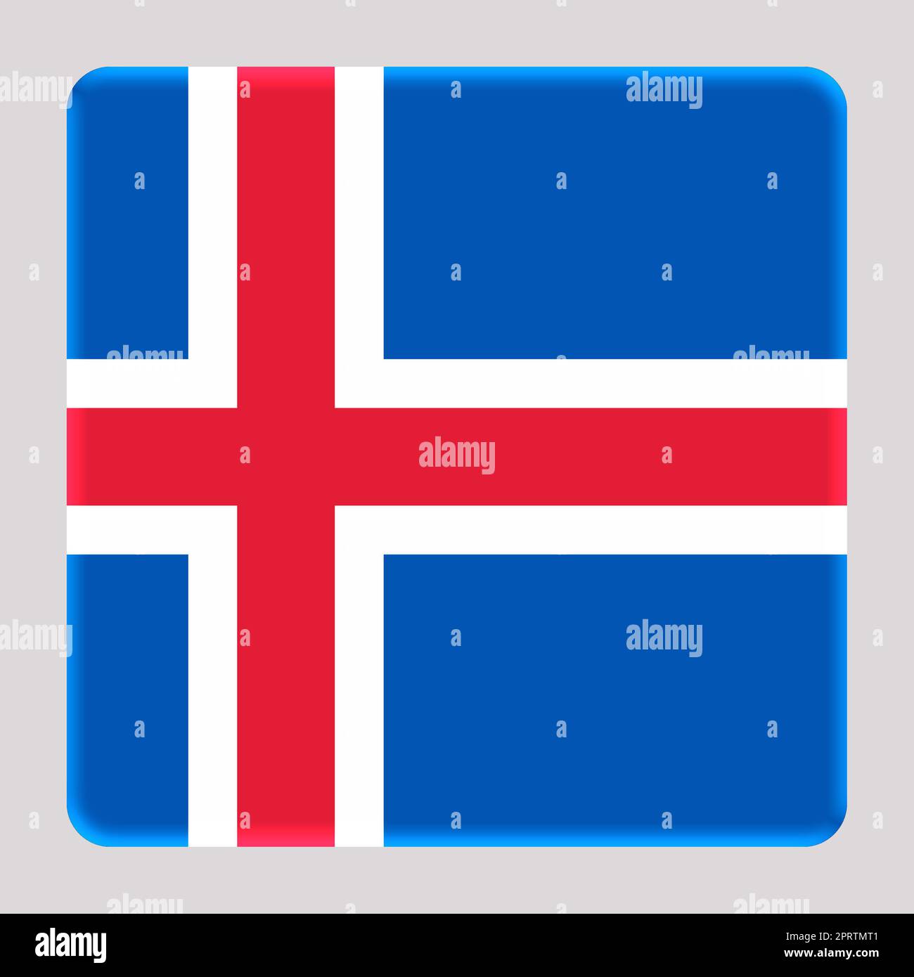 3D Flag of Iceland on a avatar square background Stock Photo - Alamy