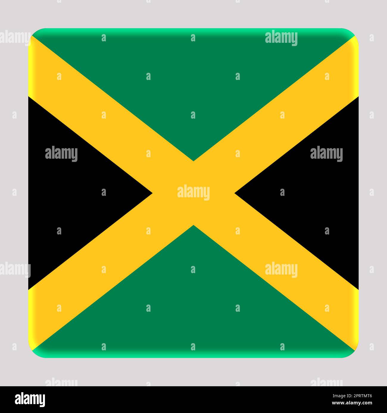 3D Flag of Jamaica on a avatar square background Stock Photo - Alamy