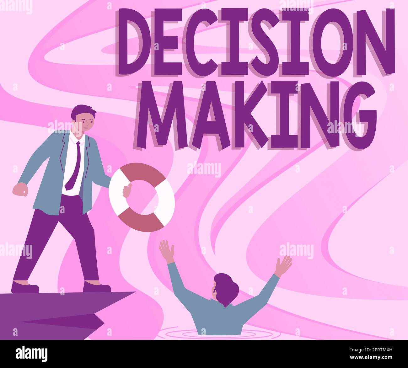 Hand writing sign Decision MakingThe act of deciding between two or ...