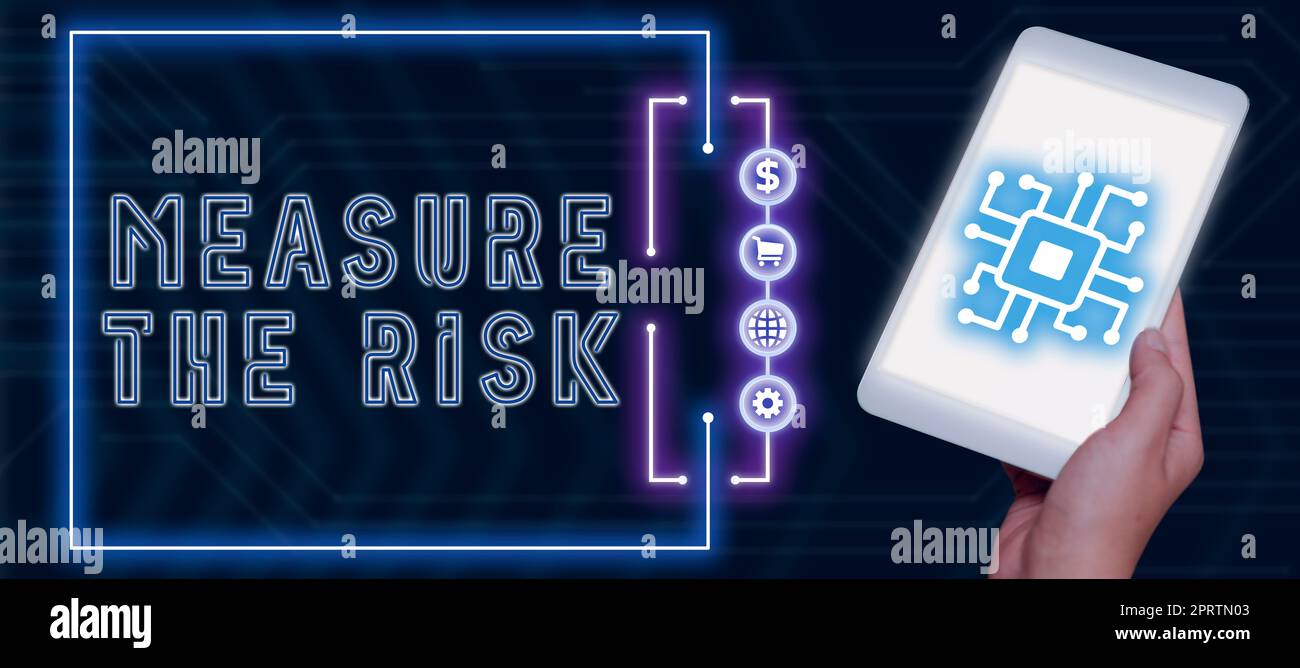 Text showing inspiration Measure The Riskdetermine degree of danger ...