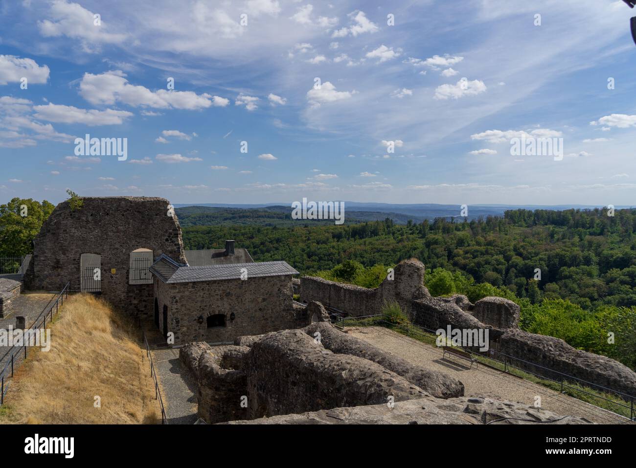 Ancient castle ruin called Greifenstein in the same called german ...