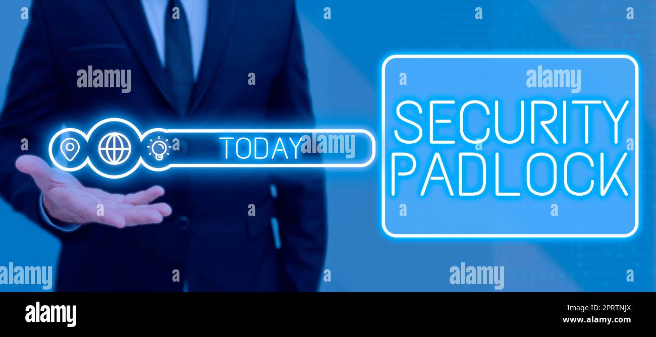 Inspiration showing sign Security Padlockhardened steel body and double ...