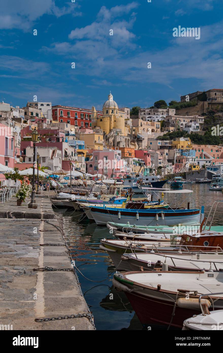 A picture of the Marina della Corricella, the colorful promenade in ...
