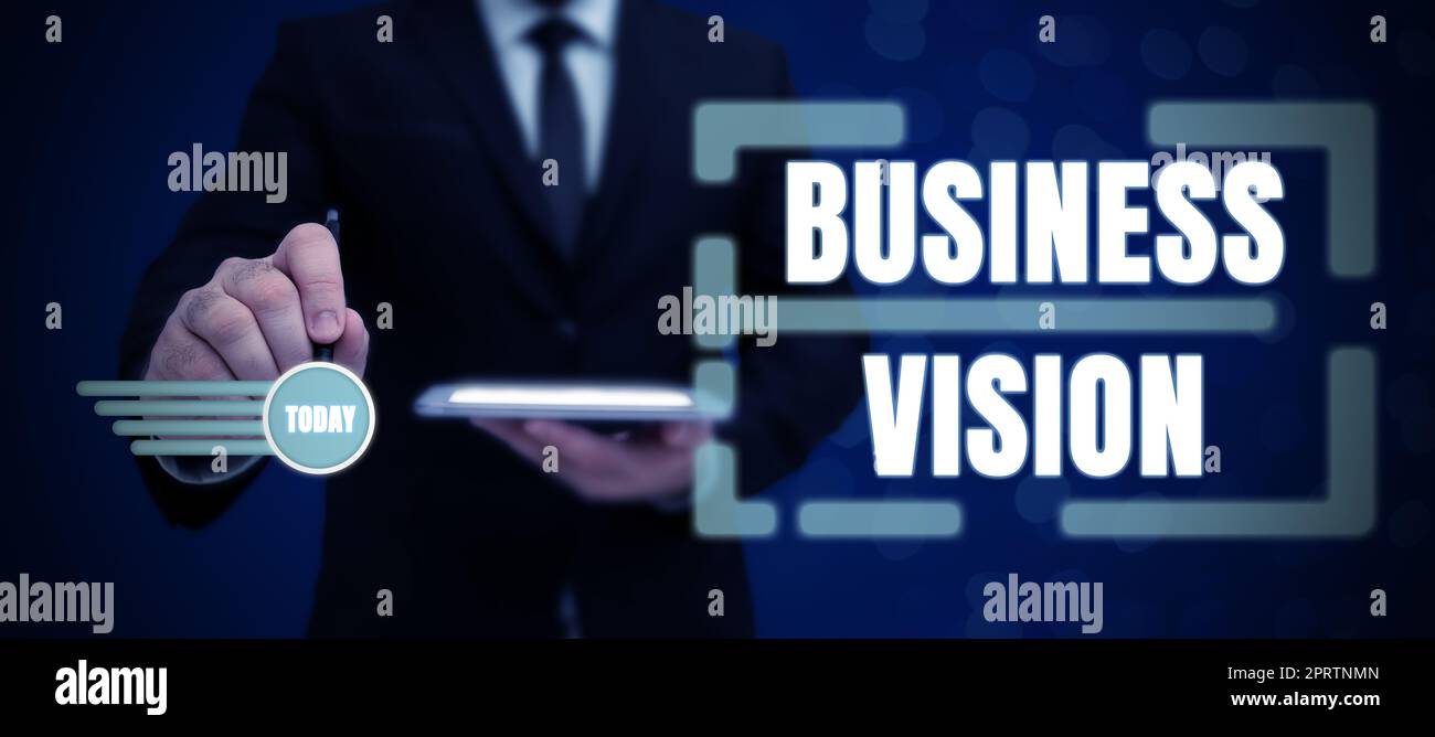 Inspiration showing sign Business Visiongrow your business in the ...