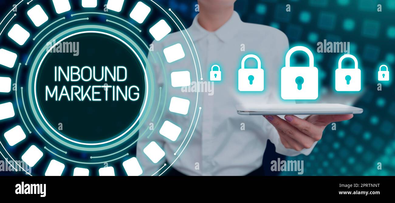 Hand Writing Sign Inbound Marketingprocess Of Attracting The Attention