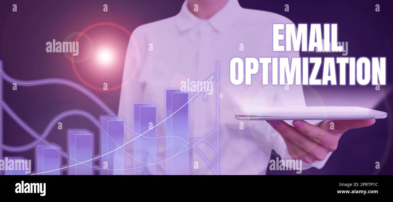 Text caption presenting Email OptimizationMaximize the effectiveness of the marketing campaign ...