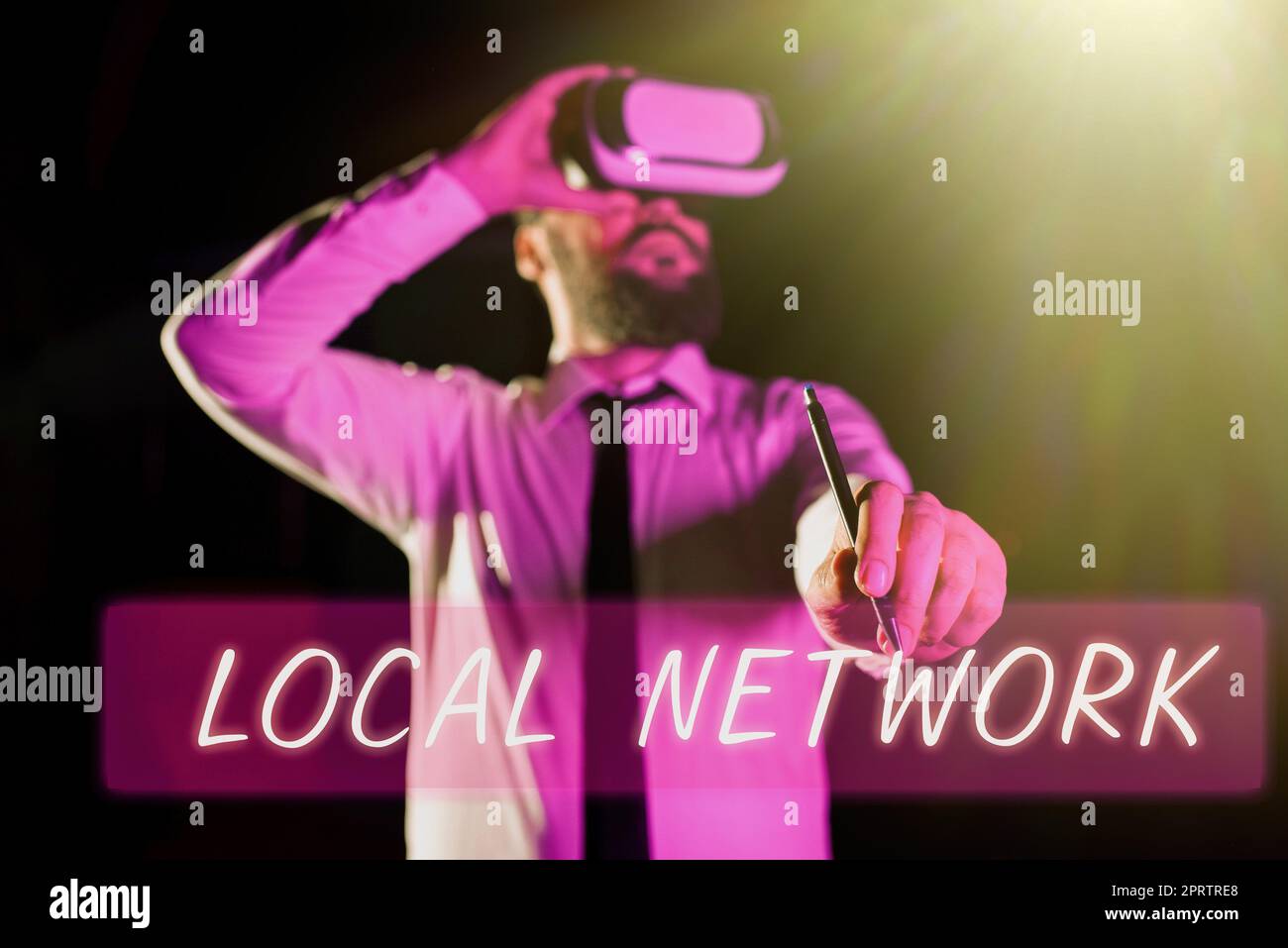 Text sign showing Local Network, Concept meaning Intranet LAN Radio ...