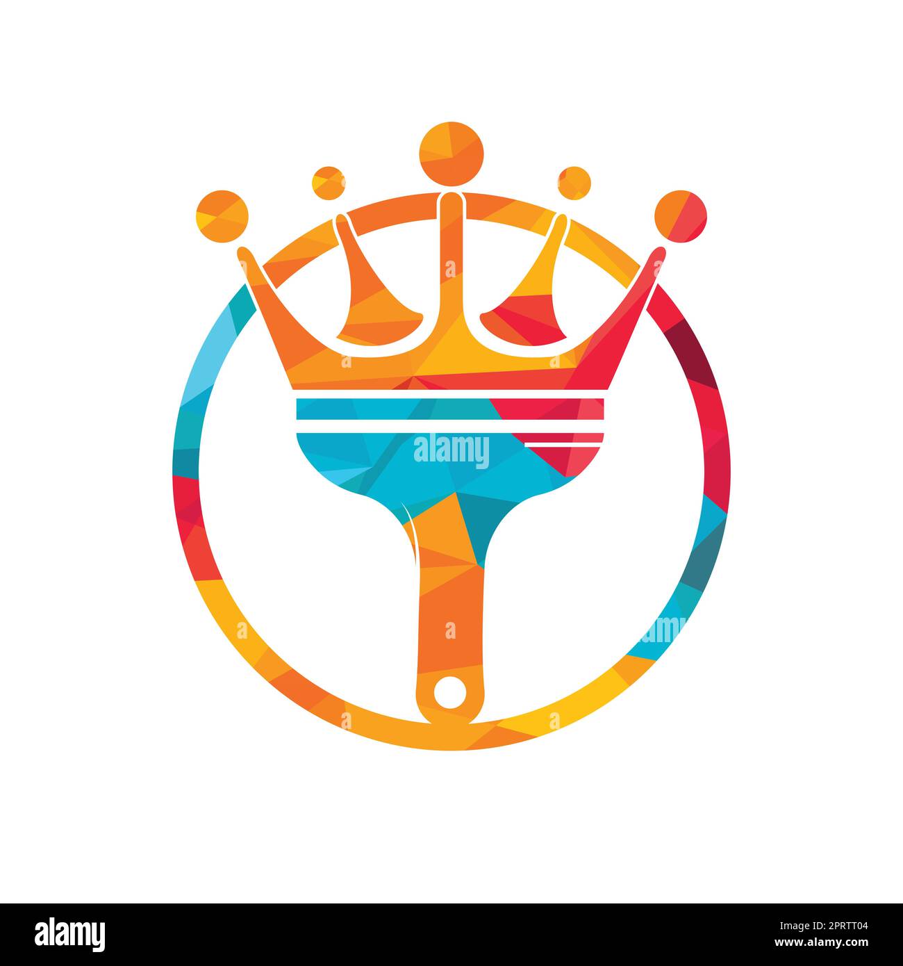 King paint vector logo design. Crown and paint brush icon Stock Vector ...