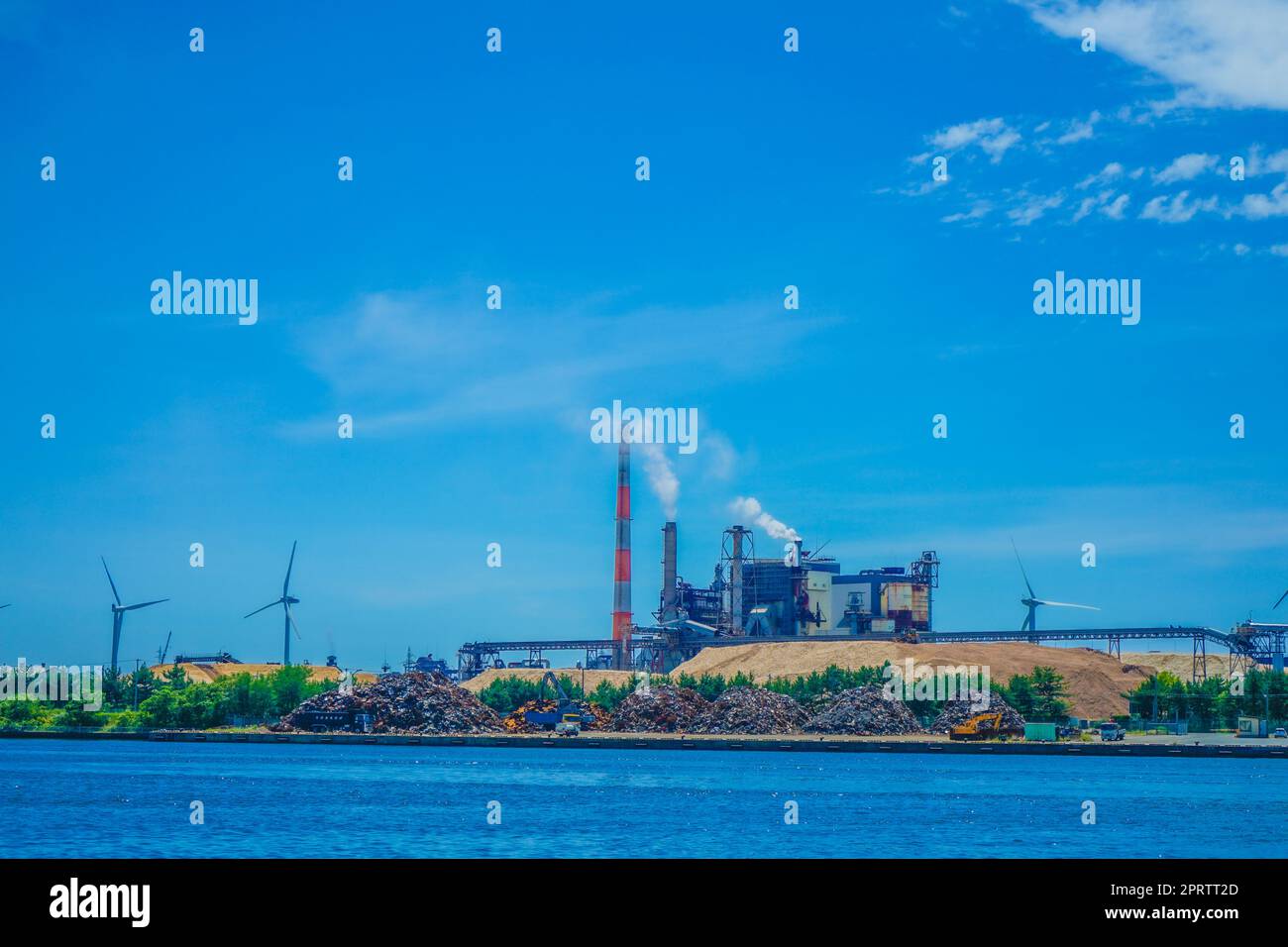 Akita Port and Blue Sky. Shooting Location: Akita Stock Photo - Alamy